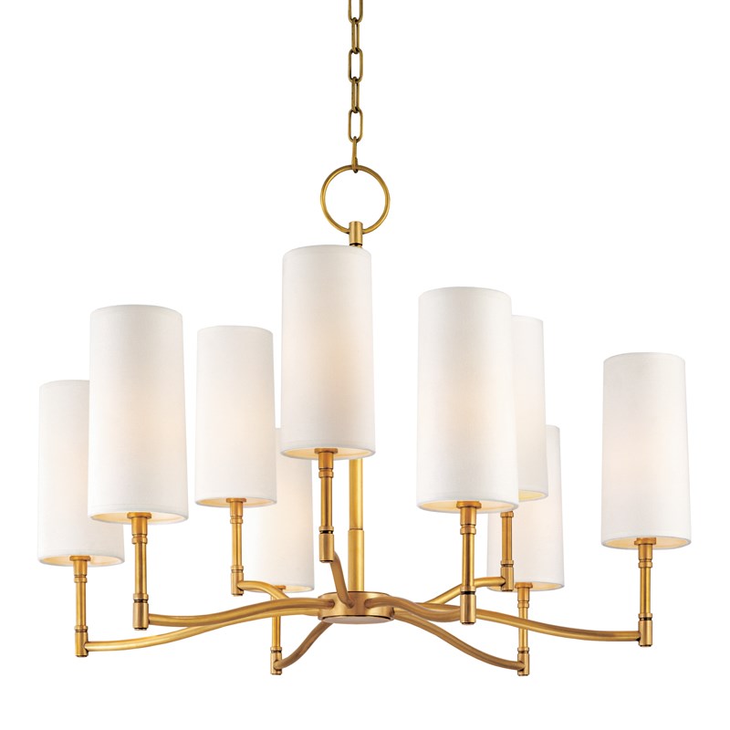 AGED BRASS DILLON CHANDELIER